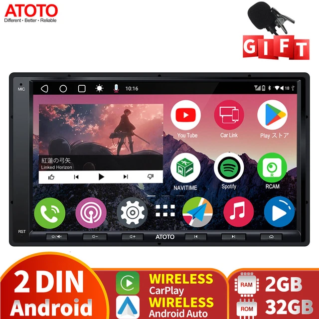 ATOTO A6PF WIRELESS Android Auto CarPlay Car Stereo 7" 2DIN GPS Track ...