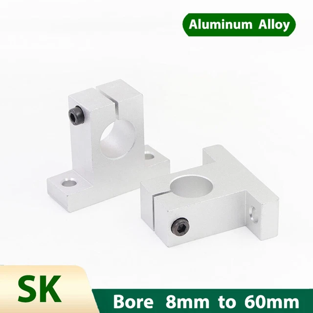 ALUMINUM ALLOY LINEAR Rail Shaft Support Bracket Block Mount Bore 8mm ...