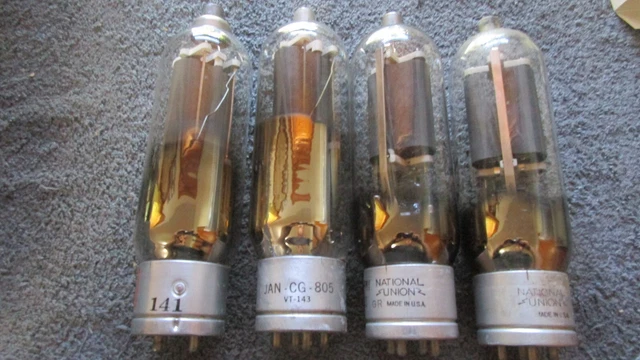(2) MATCHED NOS Testing Pairs GE & NU 805/VT-143 Triode Radio Audio ...