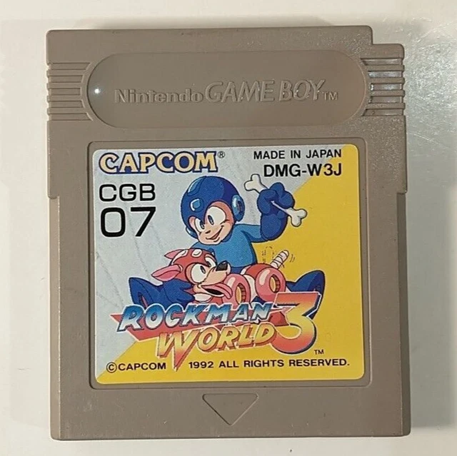ROCKMAN WORLD 3 Mega Man III (Nintendo Game Boy GB, 1992) Japan Import ...