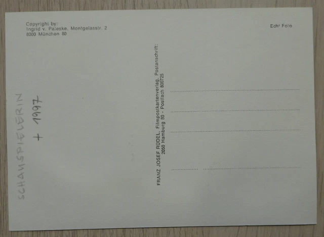 AUTOGRAMM DEUTSCHE FILM- und TV Schauspielerin Nicole Luitgard Im (86076) EUR 4,99 - PicClick DE