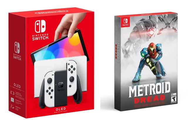 NINTENDO SWITCH OLED White 64GB + Metroid Dread Special Edition ...
