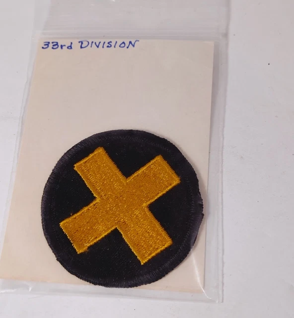 EMBROIDERED PATCH WWII 33rd Infantry Brigade Combat Team WW2 Badge Vtg ...