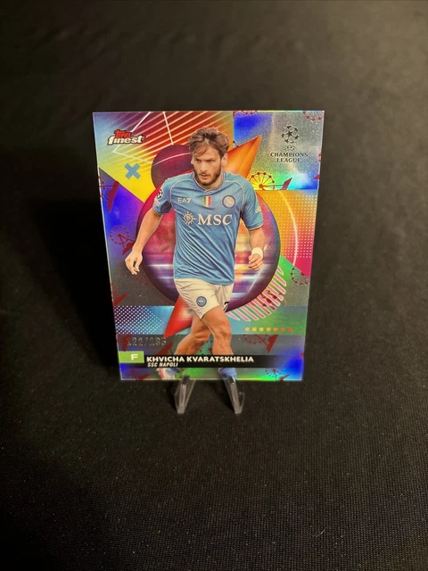 TOPPS FINEST 2024 Khvicha Kvaratskhelia Ssc Napoli Parallelo/135 EUR 9 ...