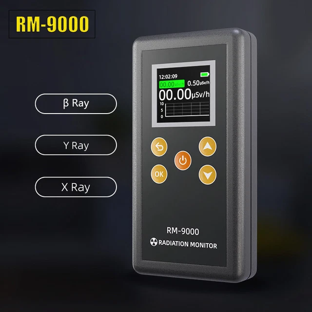 RM-9000 GEIGER COUNTER Radiation Detector Nuclear Radiation Monitor ...