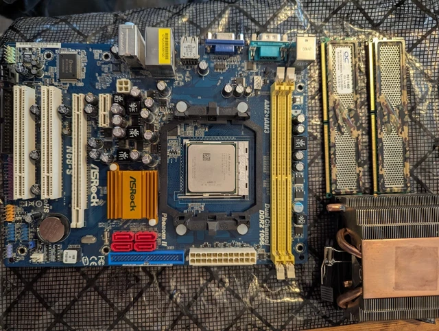 ASROCK N68-S MOTHERBOARD Micro-ATX AM2 AM2+ AM3 DDR2 + CPU/Cooler/RAM £ ...