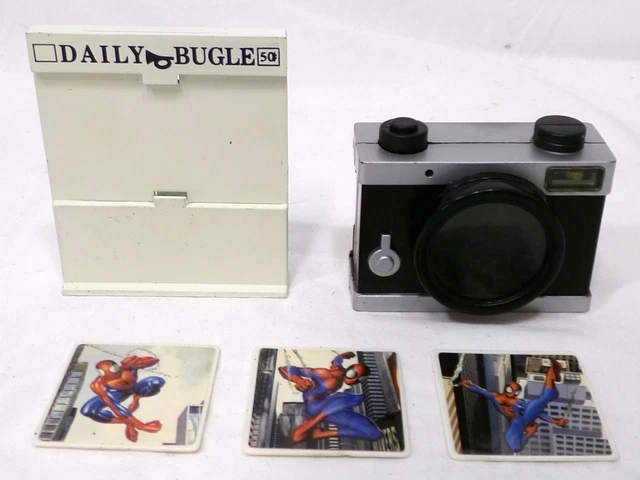 LOTE DE PIEZAS De Cámara Y Foto Spider-Man Snap Shot Toy Biz Vintage ...