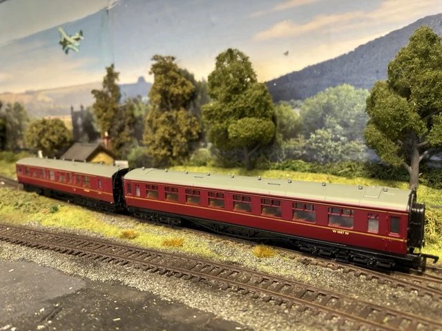 MAINLINE BR MAROON COLLETT 60' 1st 2nd COMPOSITE BRAKE COACH W7365W see ...