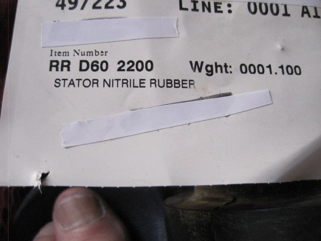 NEW MONO PUMP STATOR RR D60 2200 NITRILE RUBBER £48.00 - PicClick UK