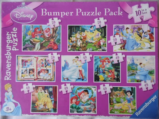 Ravensburger Disney Princess Bumper Puzzle Pack 10 In A Box Complete
