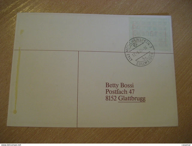 MUNCHENSTEIN 1984 ATM Frama Label Vending Machine Cancel Card ...