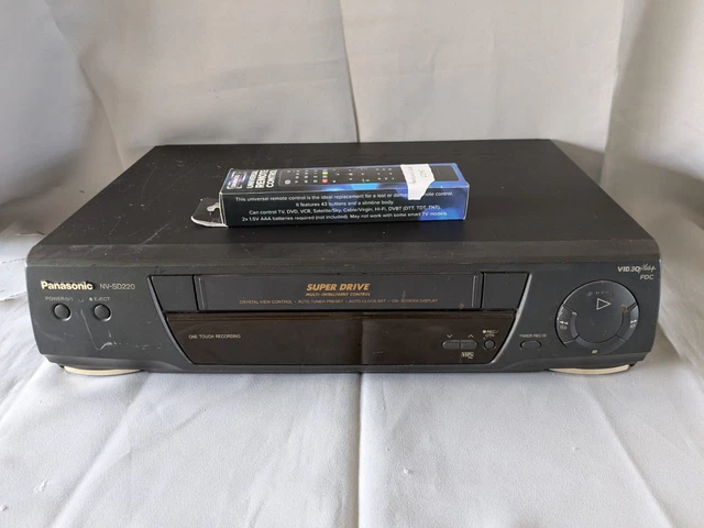 PANASONIC NV-SD220 VCR VHS Video Cassette Recorder Player & Remote - (G882) £49.99 - PicClick UK