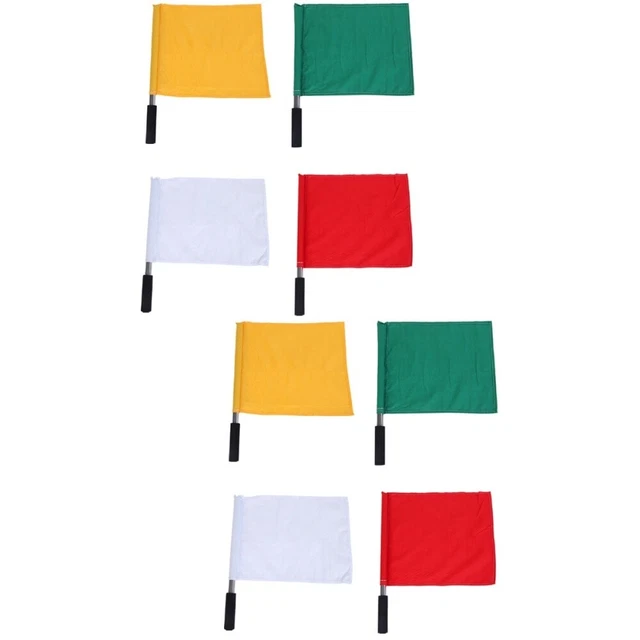 8 PCS HAND Waving Flags Racing Flags Fan Cheer Flags Athletic Referee ...