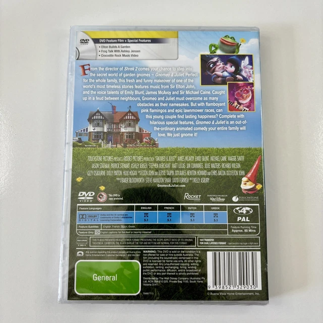 GNOMEO & JULIET DVD Region 4 PAL Brand New Sealed Free Tracked Postage ...