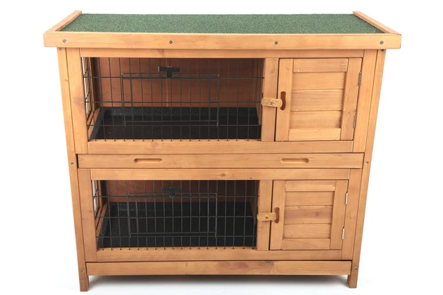 POINT-ZOO HASENSTALL KANINCHENSTALL Kleintierstall Stall Doppelstall ...