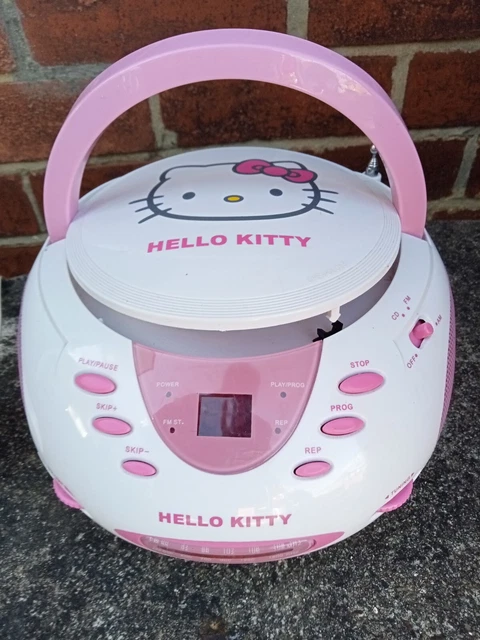 HELLO KITTY SANRIO CD Player Boom Box Stereo AM FM Radio Working but ...