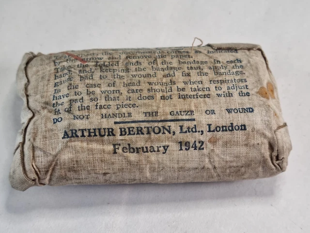 ORIGINAL BRITISH ARMY WW2 First Aid Field Dressings Dated Feb 1942 ...