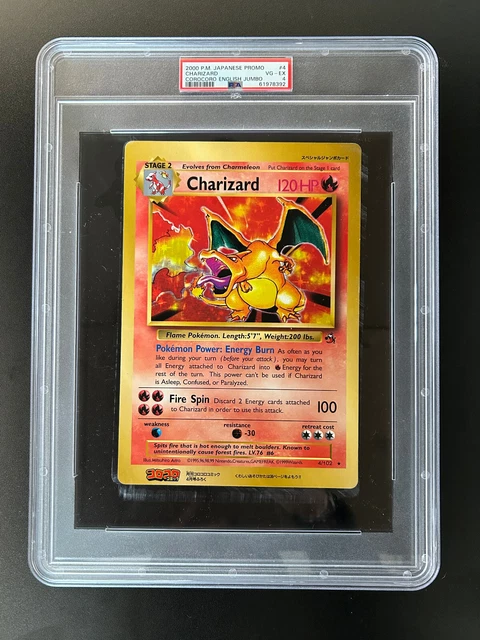 CHARIZARD COROCORO ENGLISH Jumbo Pokemon Japanese Promo 2000 4 Psa 4 ...