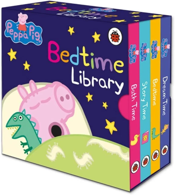 PEPPA PIG BEDTIME Library Collection 4 Book Set, Board Book NEW £11.99 ...