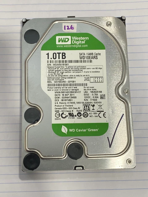 WESTERN DIGITAL WD Caviar Green WD10EARS-22Y5B1 1 TB 3,5"" disco rigido ...