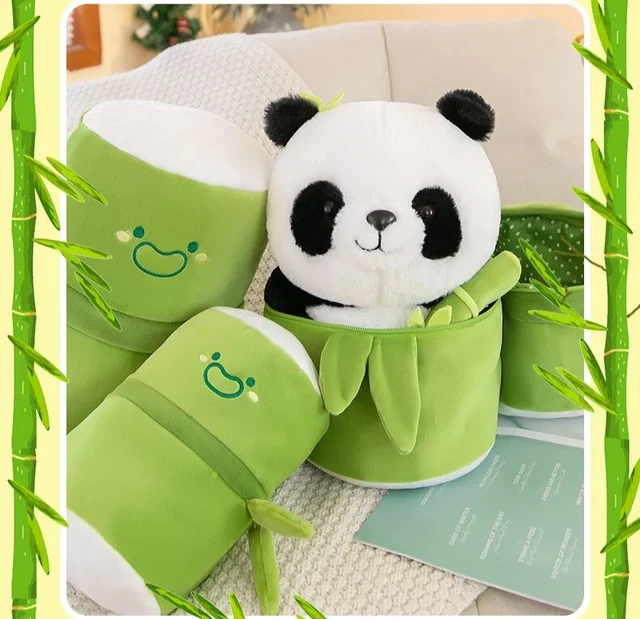 PANDA SHAPED PLUSH & Bamboo Case (Kawaii Bamboo Panda) Unisex 25cm £15. ...