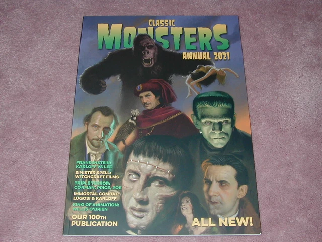 CLASSIC MONSTERS OF the MOVIES magazine, ANNUAL 2021, Chris Lee, Willis ...