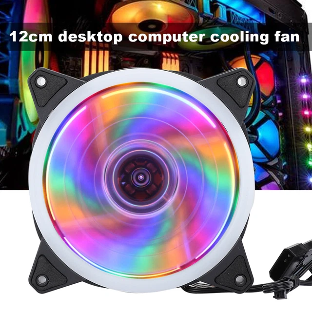 RGB FAN MULTICOLORED Chassis Fans Desktop Computer CPU Cooling Silent ...