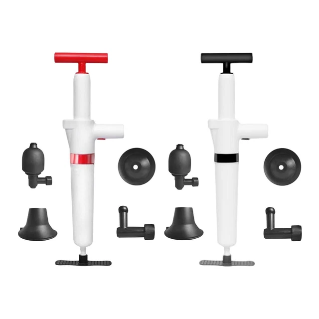 TOILET PLUNGER KIT Clogged Pipe Air Drain Blaster Kit for Kitchen ...