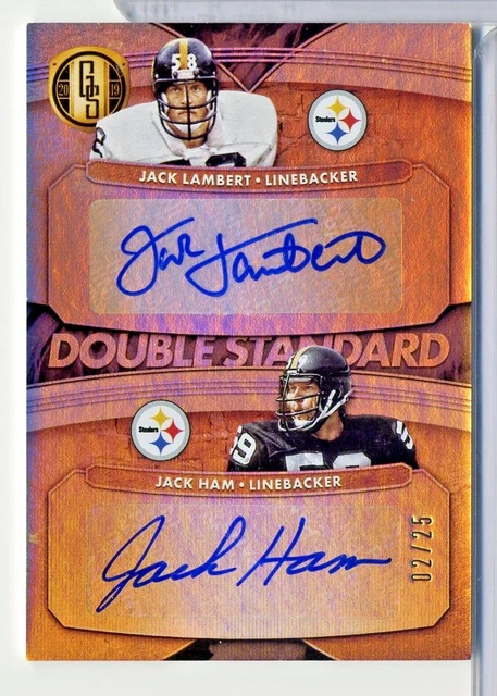 AUTOGRAPHE STANDARD JACK Lambert Jack Ham 2019 #2/25 Steelers de ...