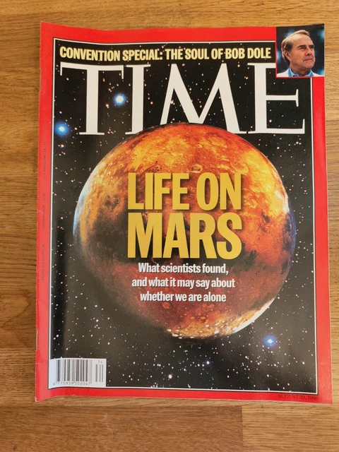 MAGAZINE - TIME Magazine August 1996 Life On Mars Bob Dole £4.00 ...