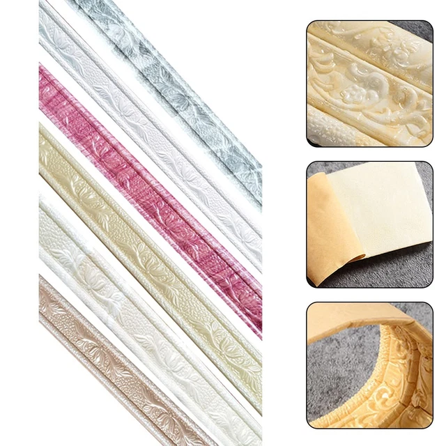 WALL EDGING STRIP Foam Edge Border Skirting Line Waist Line Wall ...