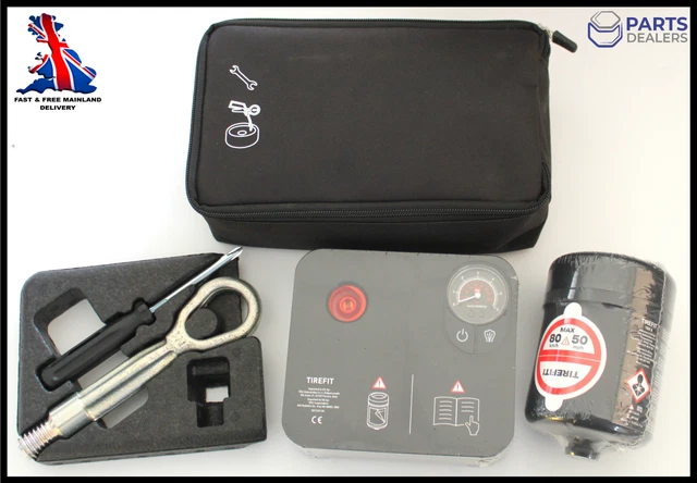 GENUINE BMW MINI Tyre Puncture Repair Kit Pump Inflator Sealant Bag Set ...