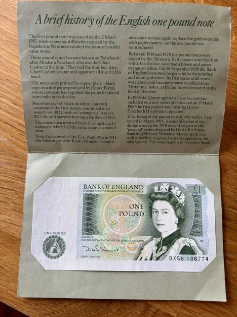 A MEMENTO TO "The English One Pound Note" - Scotch Video Cassettes £9. ...