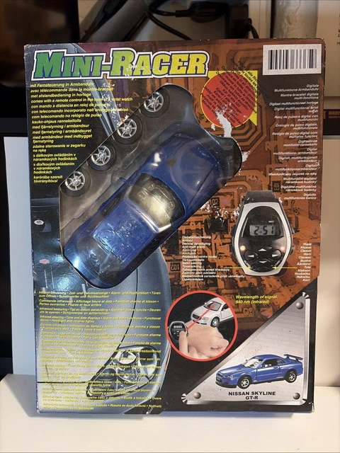 VINTAGE MINI-RACER NISSAN Skyline RC Car. With Wrist Watch Remote ...