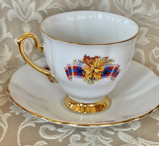 VINTAGE WINDSOR ROYAL Canadian Tartan Tea Cup and Saucer. England $20. ...