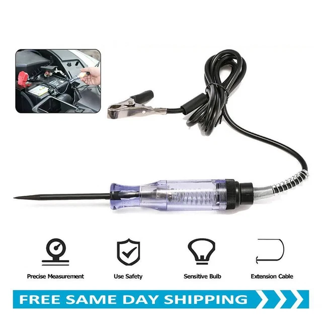 TEST LIGHT CAR Circuit Tester Probe 12V 6V Voltage Continuity Tester ...