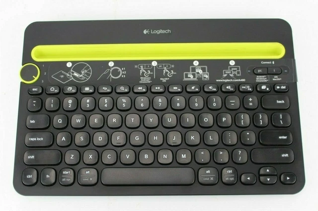 LOGITECH K480 920-006342 Black Bluetooth Wireless Mini Multi-Device ...