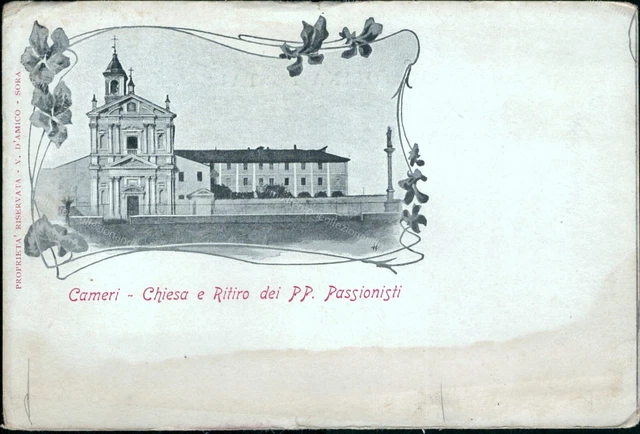 CS155 CARTOLINA CAMERI chiesa e ritiro dei padri passionisti novara ...