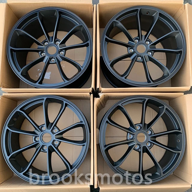 19& NEW MATT Black Gt4 Style Forged Wheels Rims Fit Porsche Boxster 986 ...