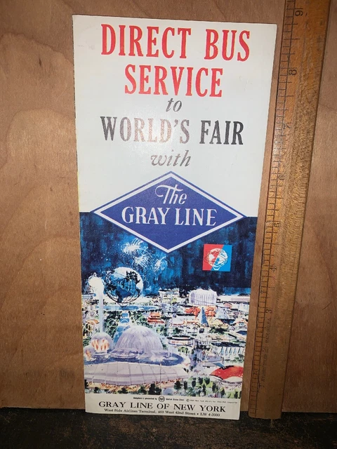 THE GRAY LINE Bus Service To Worlds Fair New York Pamphlet £10.43 ...