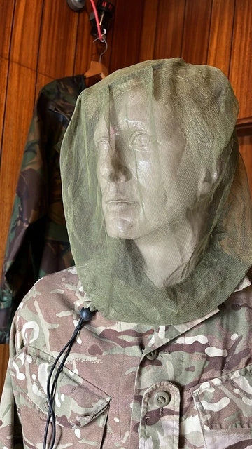 NEW - GENUINE Army Military Issue Green Mosquito Mosi Insect Head Net £ ...