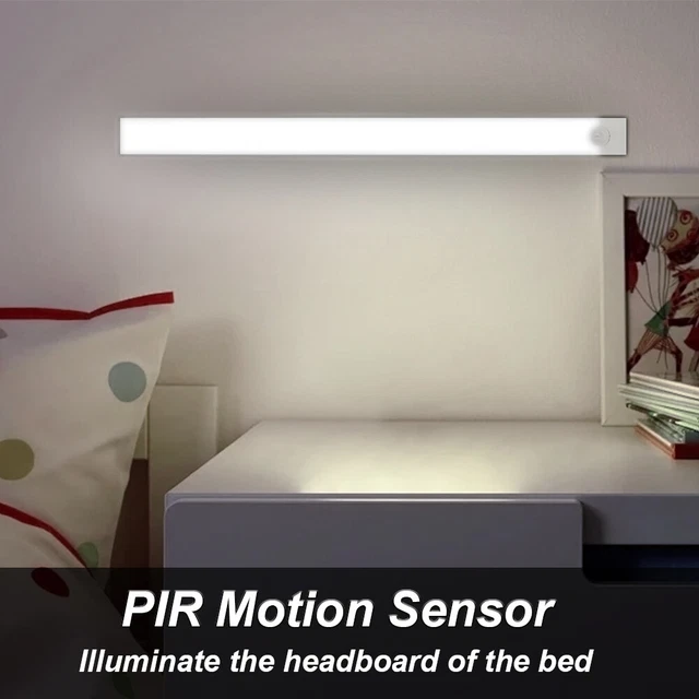 50CM RECHARGEABLE LED Under Cabinet Lights Motion Sensor Kitchen ...