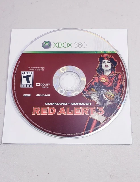 COMMAND & CONQUER: Red Alert 3 (Microsoft Xbox 360, 2008) Disc Only ...