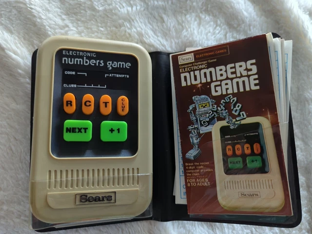 VINTAGE SEARS ELECTRONIC Numbers Handheld Game Brain Teaser $26.99 ...