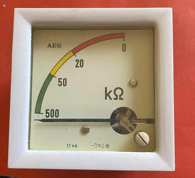 AEG K-OHM-METER BIS 500 kOhm ,Einbaug. eckig - aus Sammler-Nachlass EUR ...