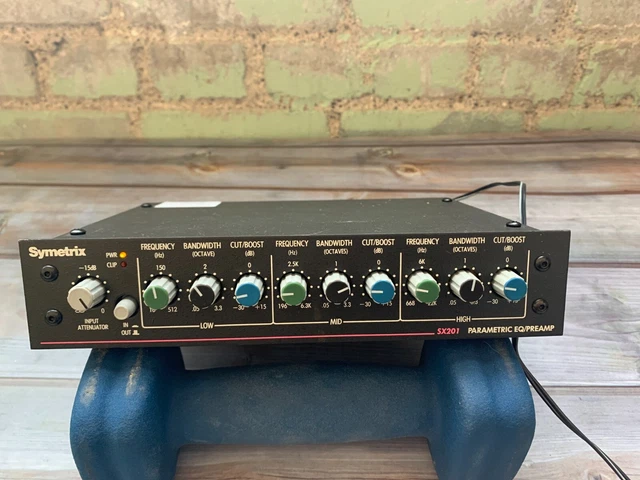 SYMETRIX SX201 RACK Mount Preamp Parametric EQ Equalizer + Power Supply ...