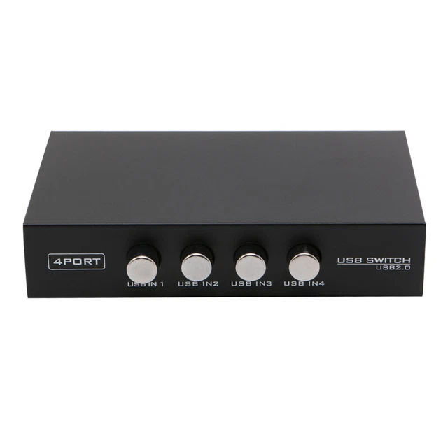 USB PRINTER SHARING Device Data Transfer Splitter Manual Switch Box 4 ...