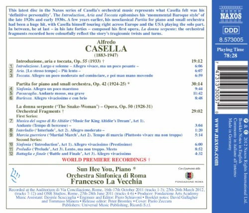 CASELLA: LA DONNA serpente, Introduzione, aria e toccata, Partita for ...