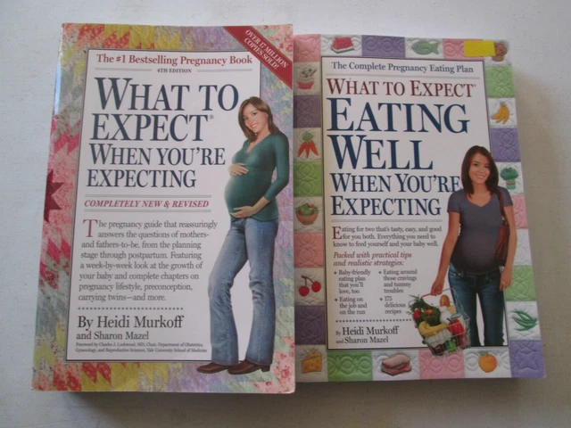 WHAT TO EXPECT WHEN YOU'RE EXPECTING & EATING WELL LOT 2 PAPERBACKS ...