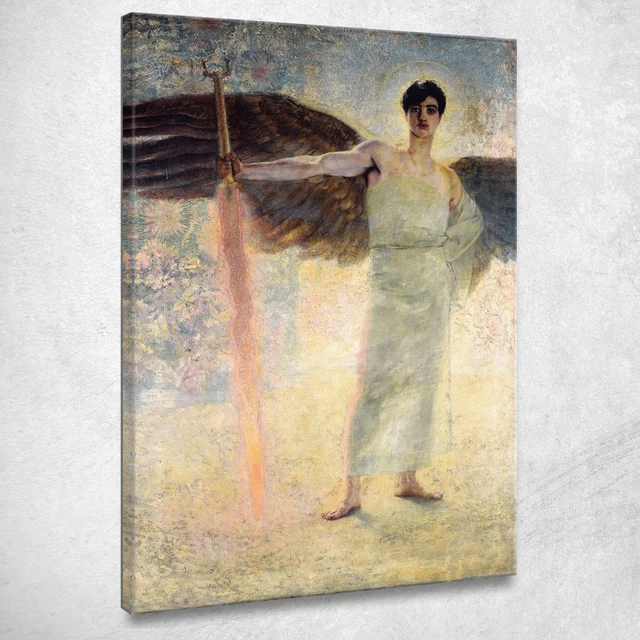 IL GUARDIANO DEL Paradiso Franz von Stuck, fvs92 quadro stampa su tela ...